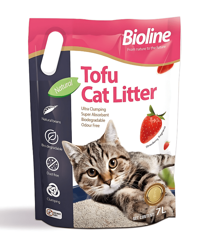 Bioline Tofu Cat Litter 7L - Strawberry Fragrance | The Pets Club
