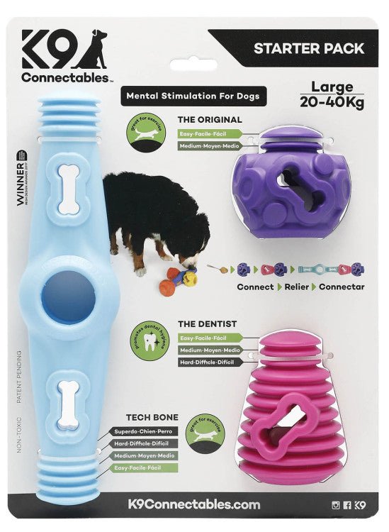 K9 Connectables Medium Starter Pack - Pu/Or/Ye | The Pets Club