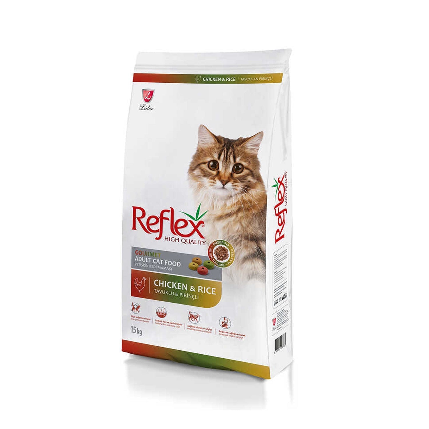 Reflex Adult Cat Dry Food Multi Colour Chicken 15 Kg - ThePetsClub ...