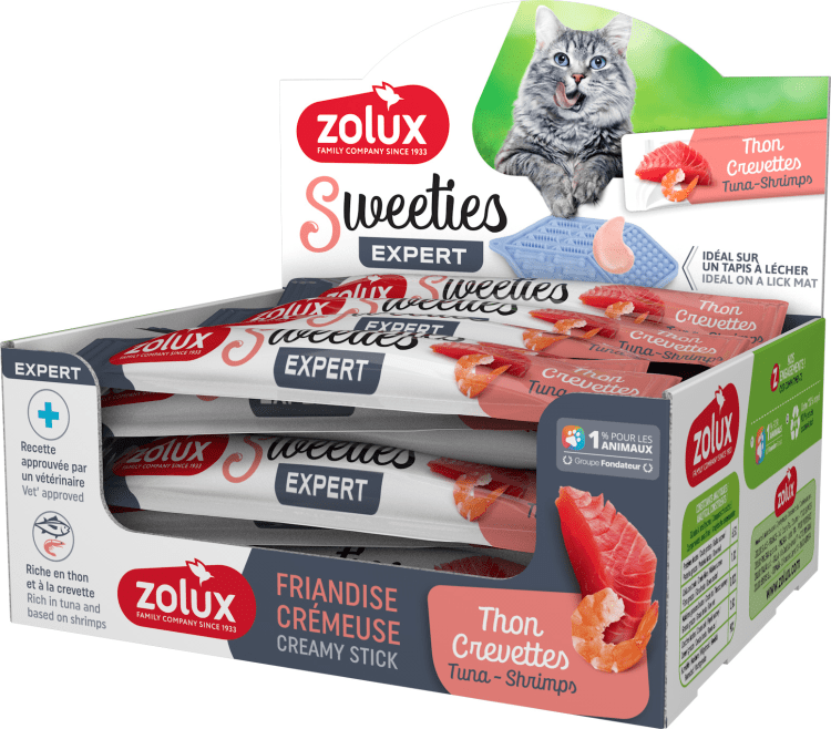 Zolux Sweeties Creamy Stick For Cat - Shrimp -48pcs/Box | The Pets Club