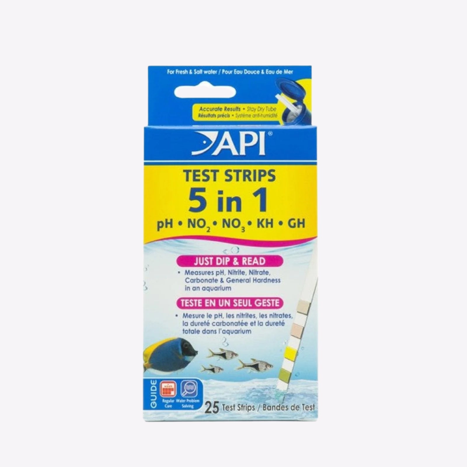 API 5-IN-1 Test Strips for Freshwater & Saltwater Aquarium | The Pets Club